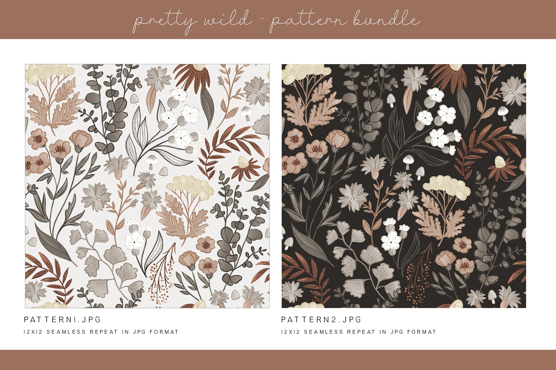 Boho Chic Clipart Boho Digital Paper Boho Floral Digital - Etsy Canada