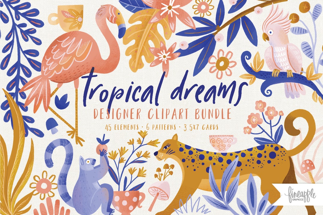 Leopard Clipart, Digital Download, Tropical Clipart, Jungle Clipart ...