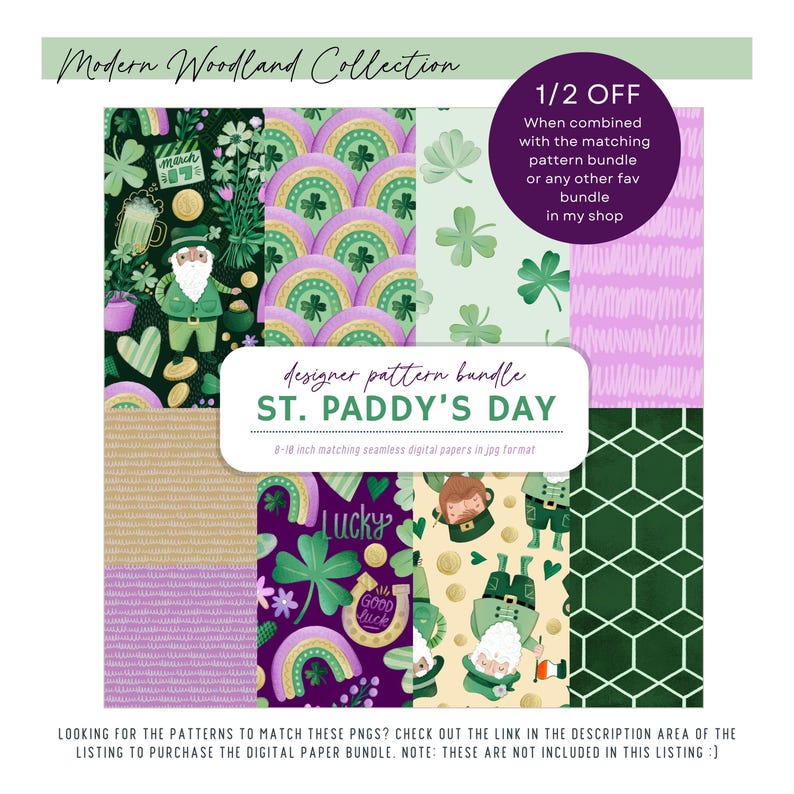 St. Patrick's Day Clipart: Leprechauns, Rainbows, Clovers (PNG) - Etsy