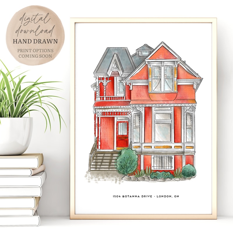 Custom House Portrait - Etsy