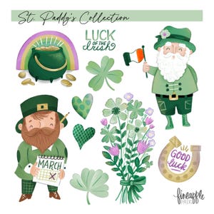 St Patricks Day Clipart, Leprechaun Pngs, Four Leaf Clover Clipart ...