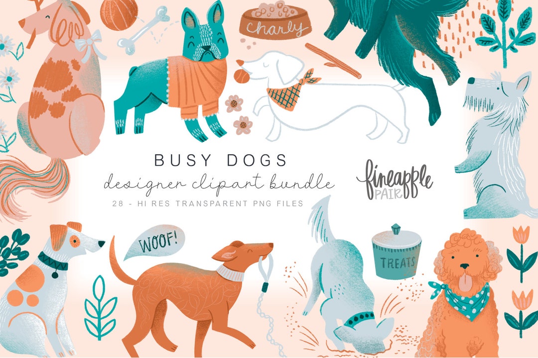 Dog Breed Clipart, Cute Dog Clipart, Dog Lover Graphics, French Bulldog ...