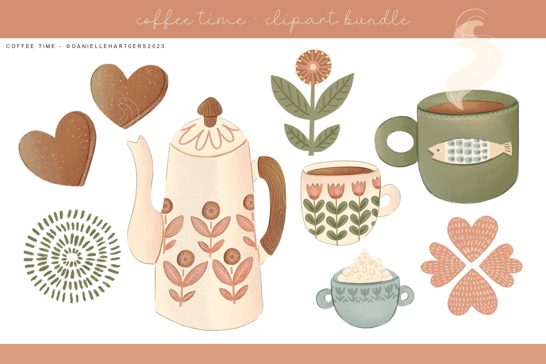 Coffee Cup Clipart Coffee Mugs Clipart Cute Coffee Clipart - Etsy