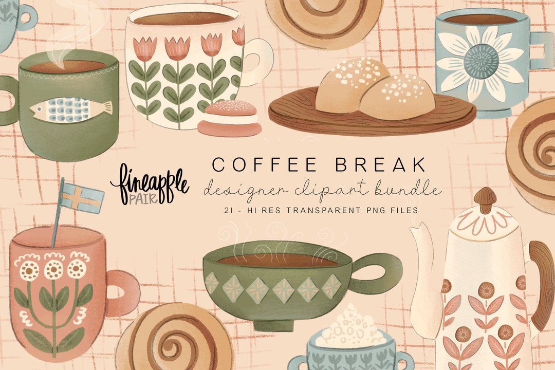 Coffee Cup Clipart, Coffee Mugs Clipart, Cute Coffee Clipart, Cute ...