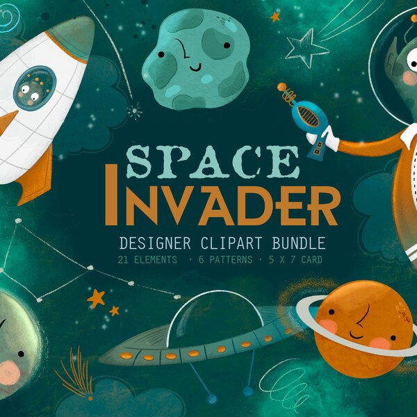 Spaceship Clip Art - Etsy