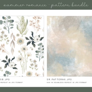 Vintage Floral Digital Paper: Blush, Navy, Sage (digital Download) - Etsy