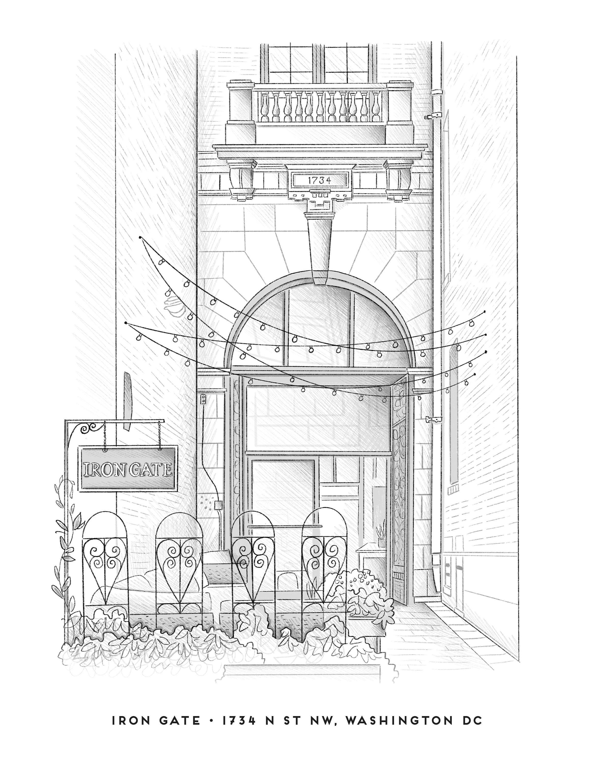 Custom Storefront Illustration Printable Line Art Drawing | Etsy Canada