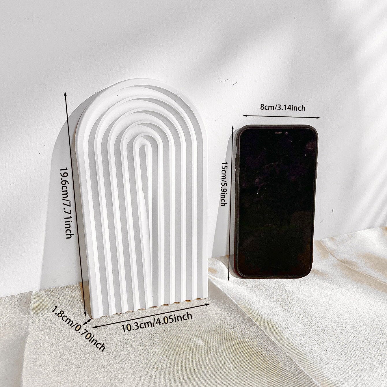 White Wall Arch Tray Minimalist Decorative Tray Modern Home Decor ...