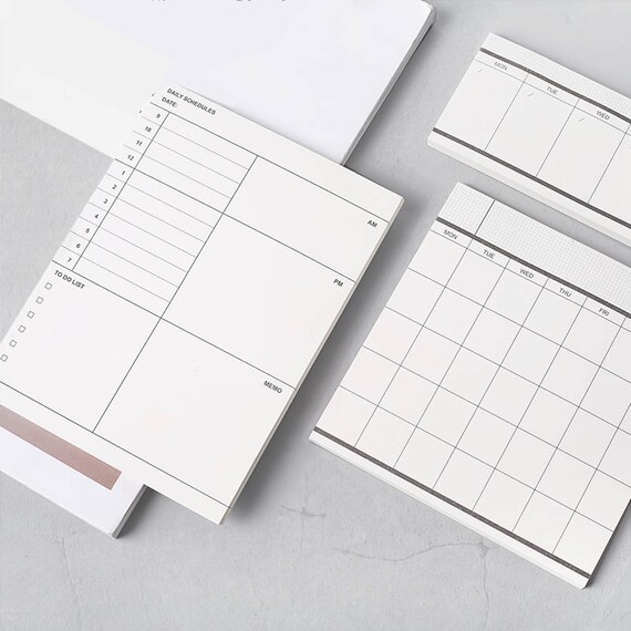 Daily Schedule Notepad Task List Goal Planner - Etsy
