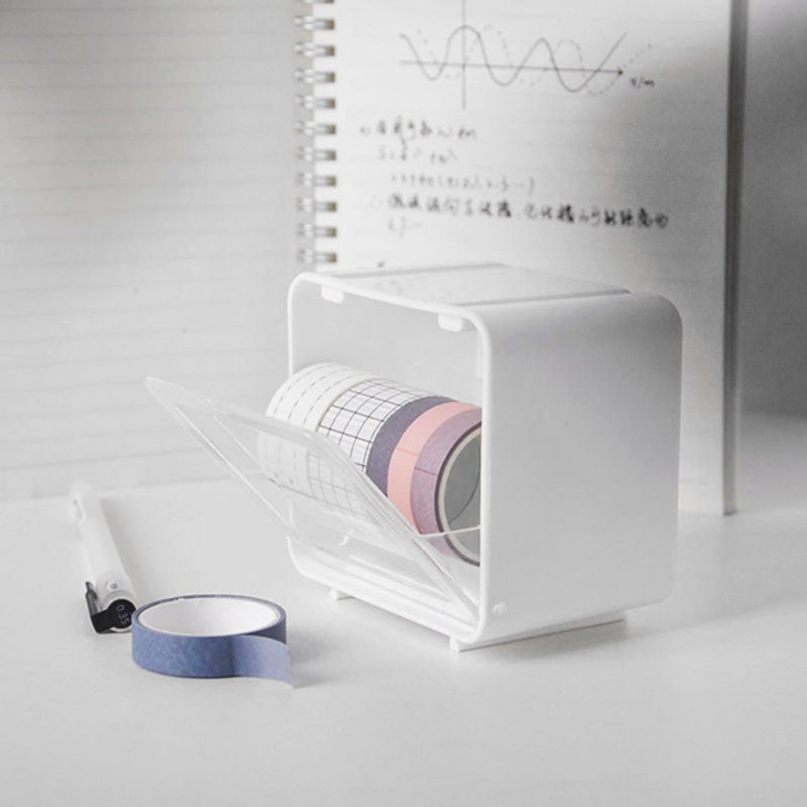 Washi Tape Organizer Mini Plastic Washi Tape Storage Box Washi Tape ...