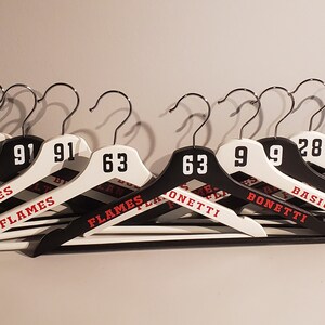 Personalized Sports Hangers Set of 2 Hangers - Hockey, Baseball, Soccer ...