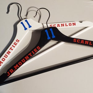 Personalized Sports Hangers Set of 2 Hangers - Hockey, Baseball, Soccer ...