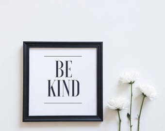 Be kind wall art | Etsy