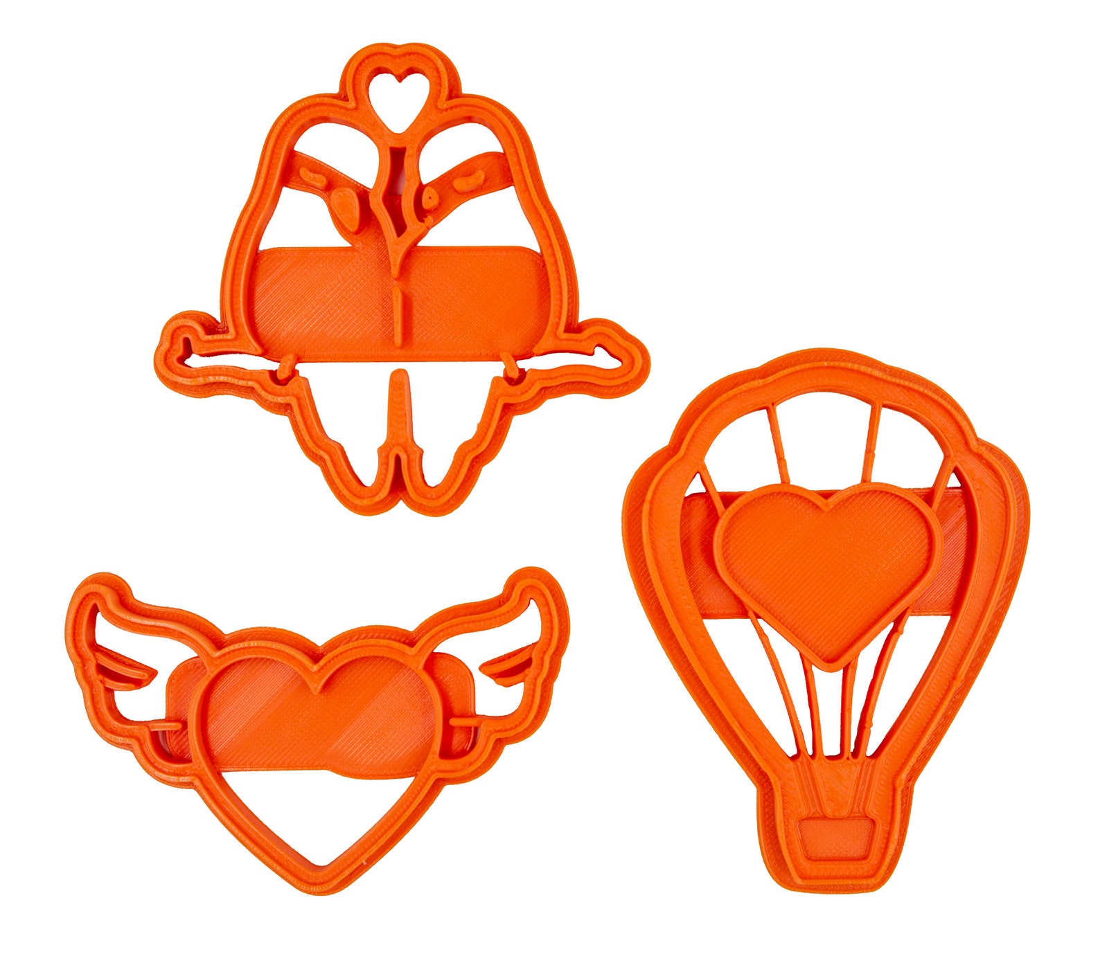 Set of 3 Cookie Cutters for Valentine's Day heart Wings - Etsy