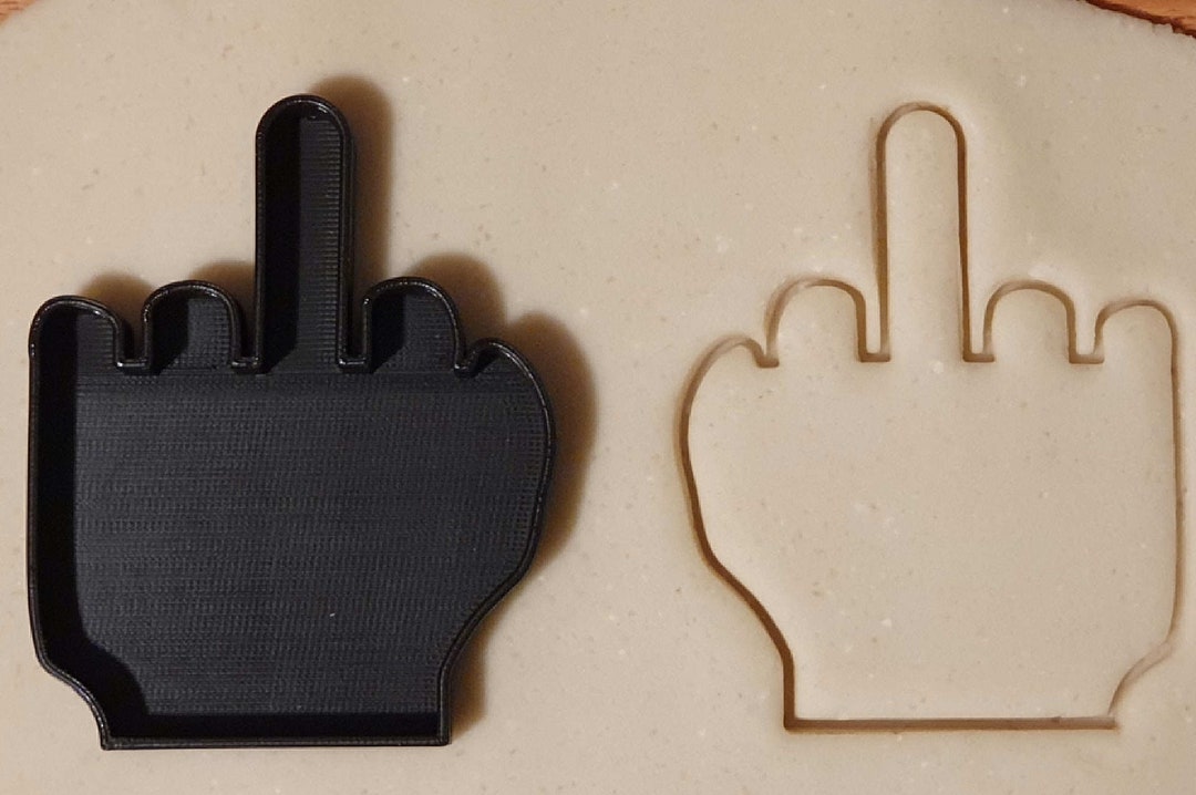Medium Middle Finger Cookie Cutter - Etsy