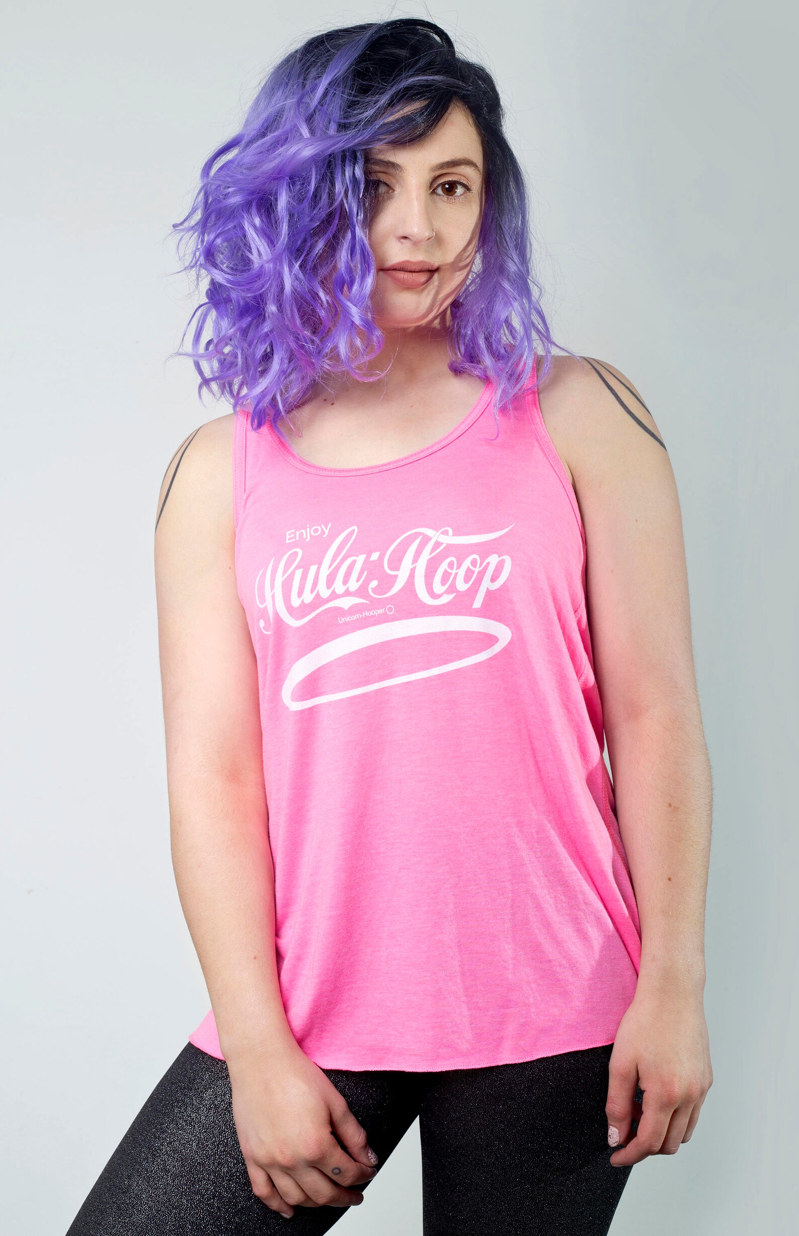 Enjoy Hula Hoops Pale Pink Vest Tank Top Coke Inspired Logo - Etsy