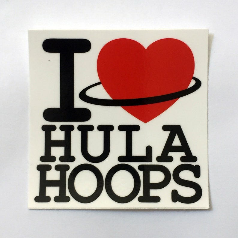 I HEART HULA HOOPS Vinyl Sticker | Etsy