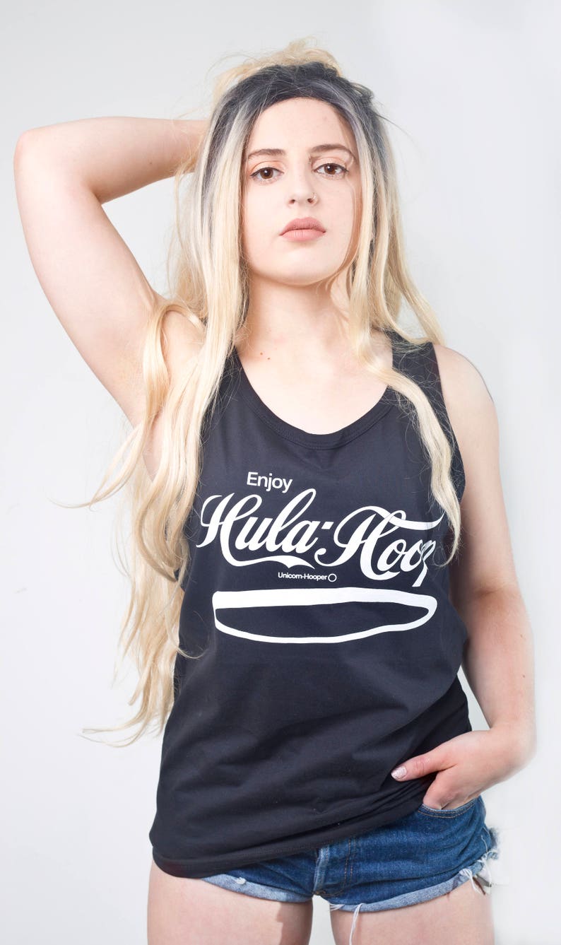 Enjoy Hula Hoops Black Vest Tank Top Coke Inspired Logo - Etsy