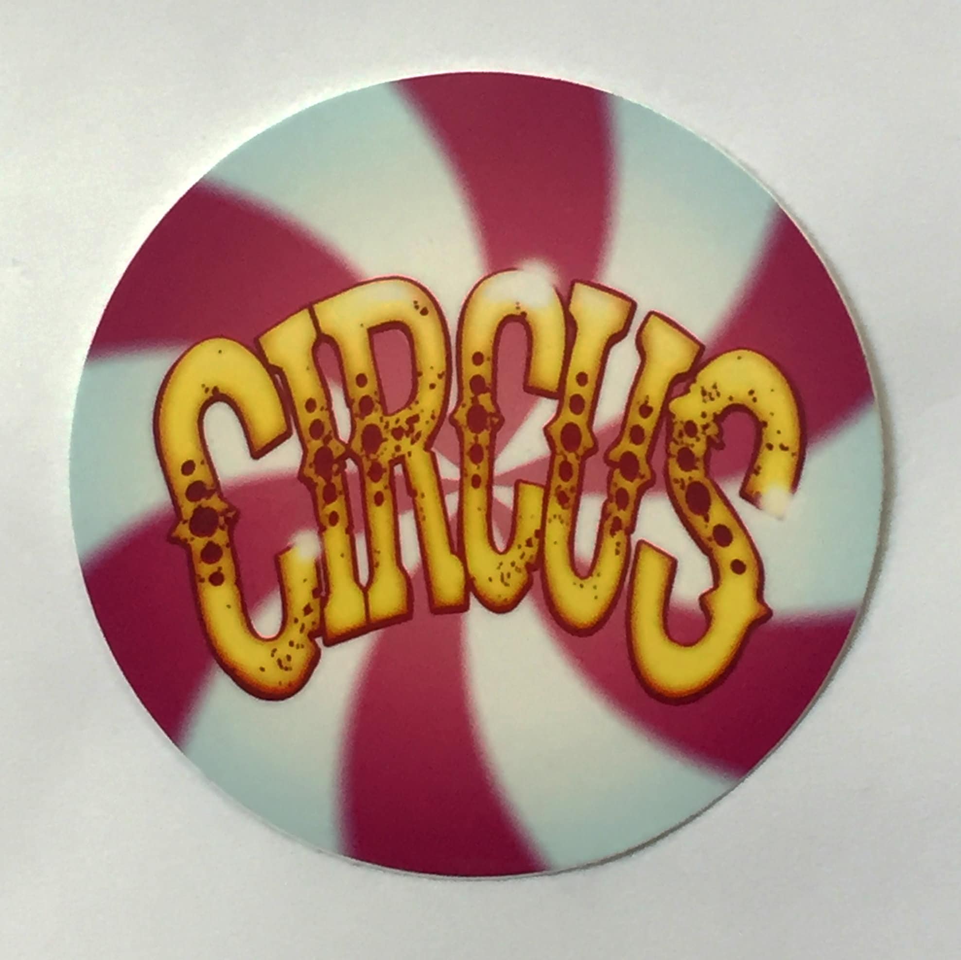 Circus Round Vinyl Sticker - Etsy