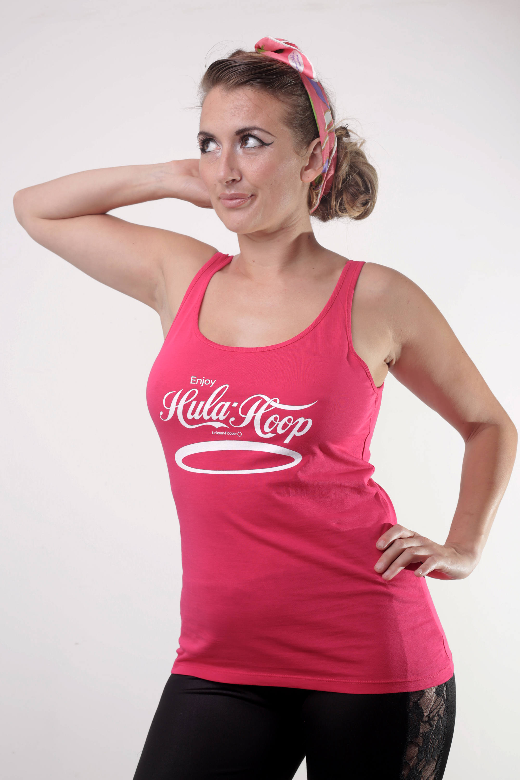 Enjoy Hula Hoops Bright Pink Vest Tank Top Coke Inspired Logo - Etsy
