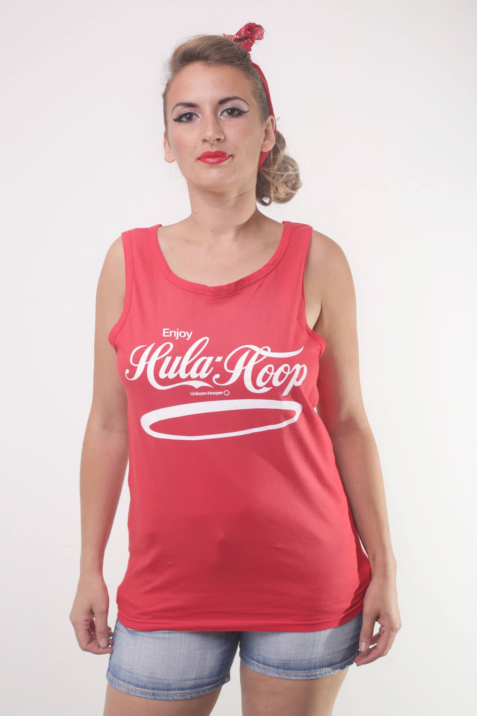Enjoy Hula Hoops Red Vest Tank Top Coke Inspired Logo - Etsy