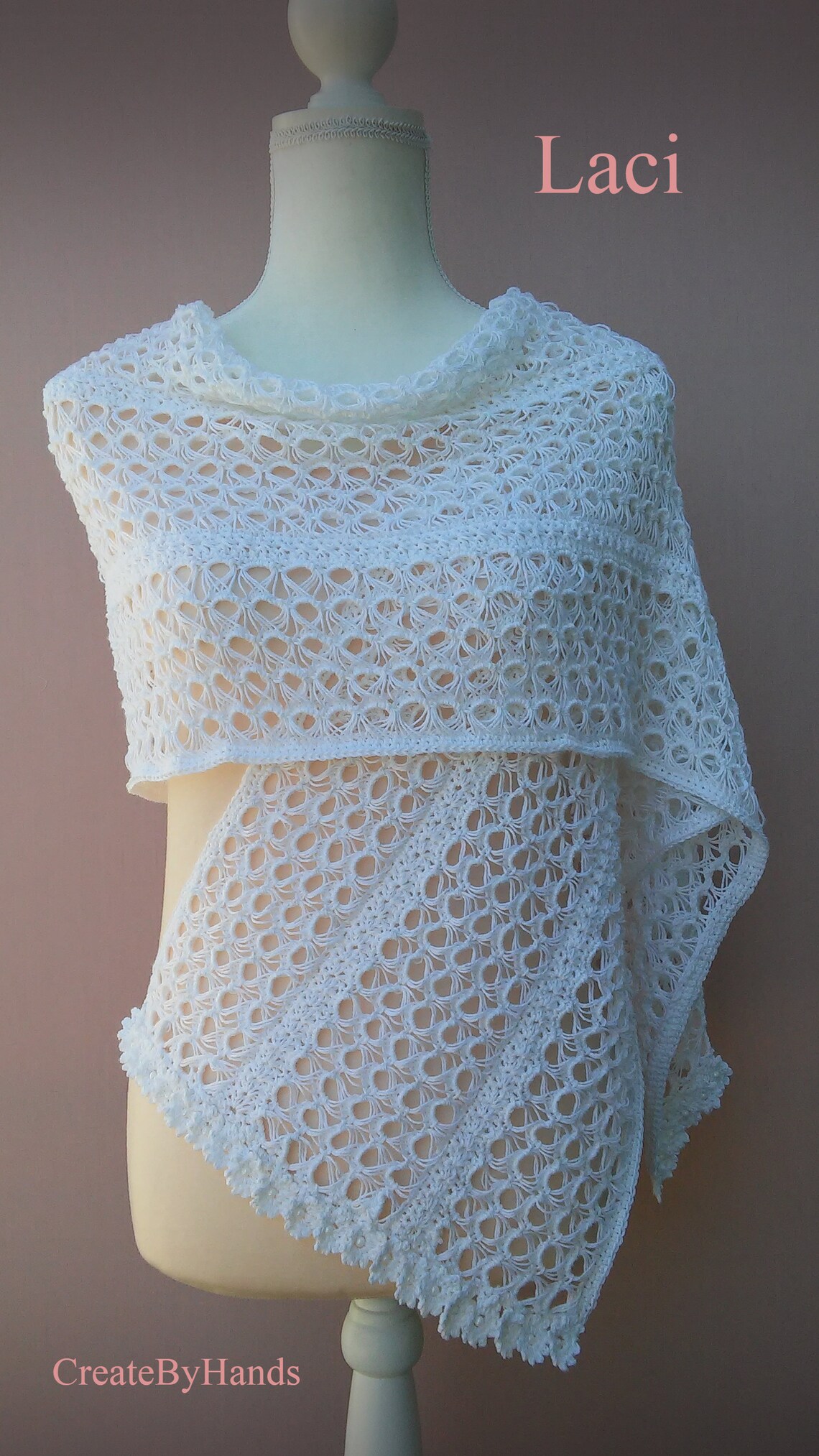 Laci Shawl Crochet Pattern Broomstick Lace Wedding Shawl | Etsy