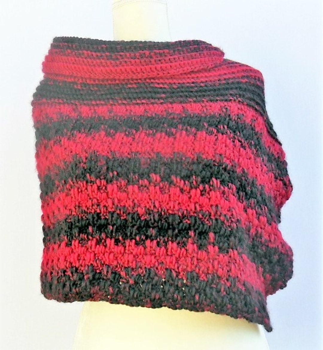 The Shopaholic Crop Poncho Crochet Pattern - Etsy