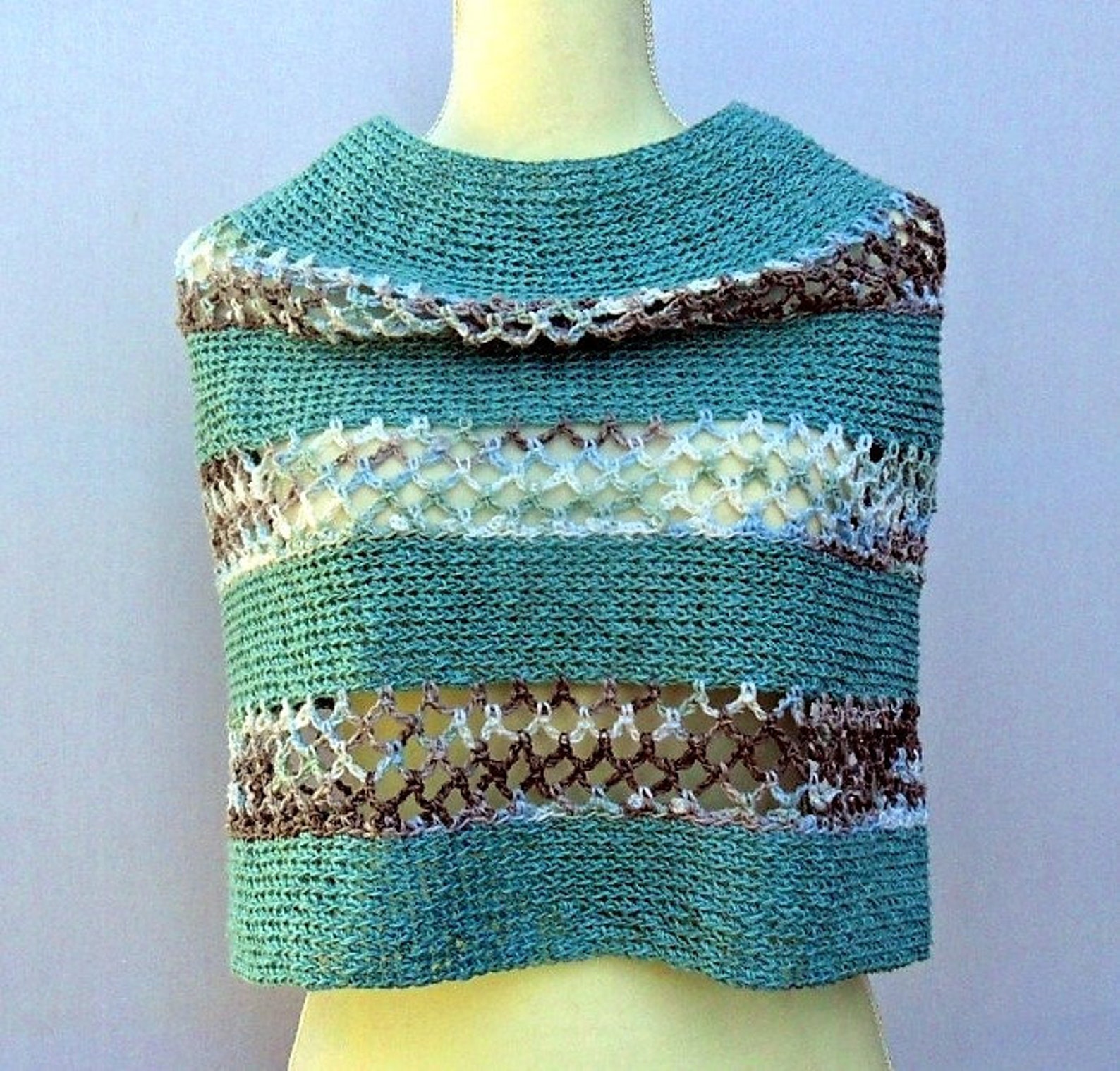 Breezin' Spring Poncho Crochet Pattern - Etsy