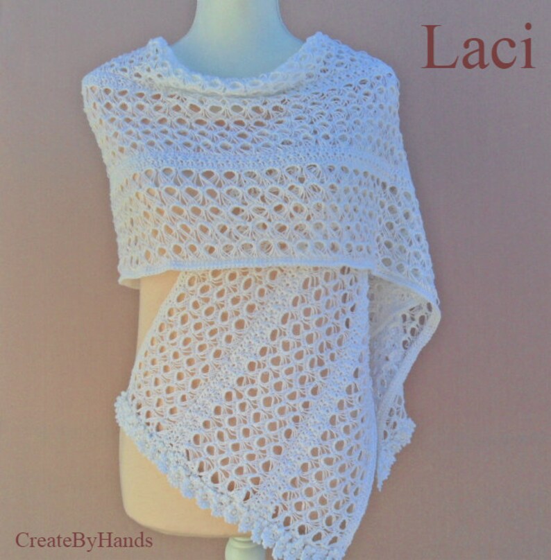 Laci Shawl Crochet Pattern Broomstick Lace Wedding Shawl | Etsy
