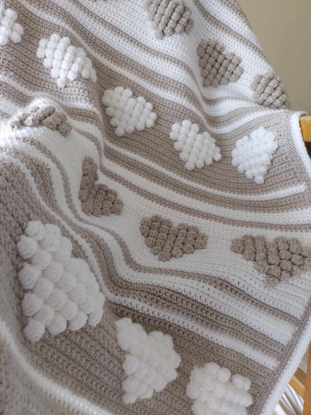 Crochet Pattern and Yarn Pack for Mellow Hearts Blanket Includes ...