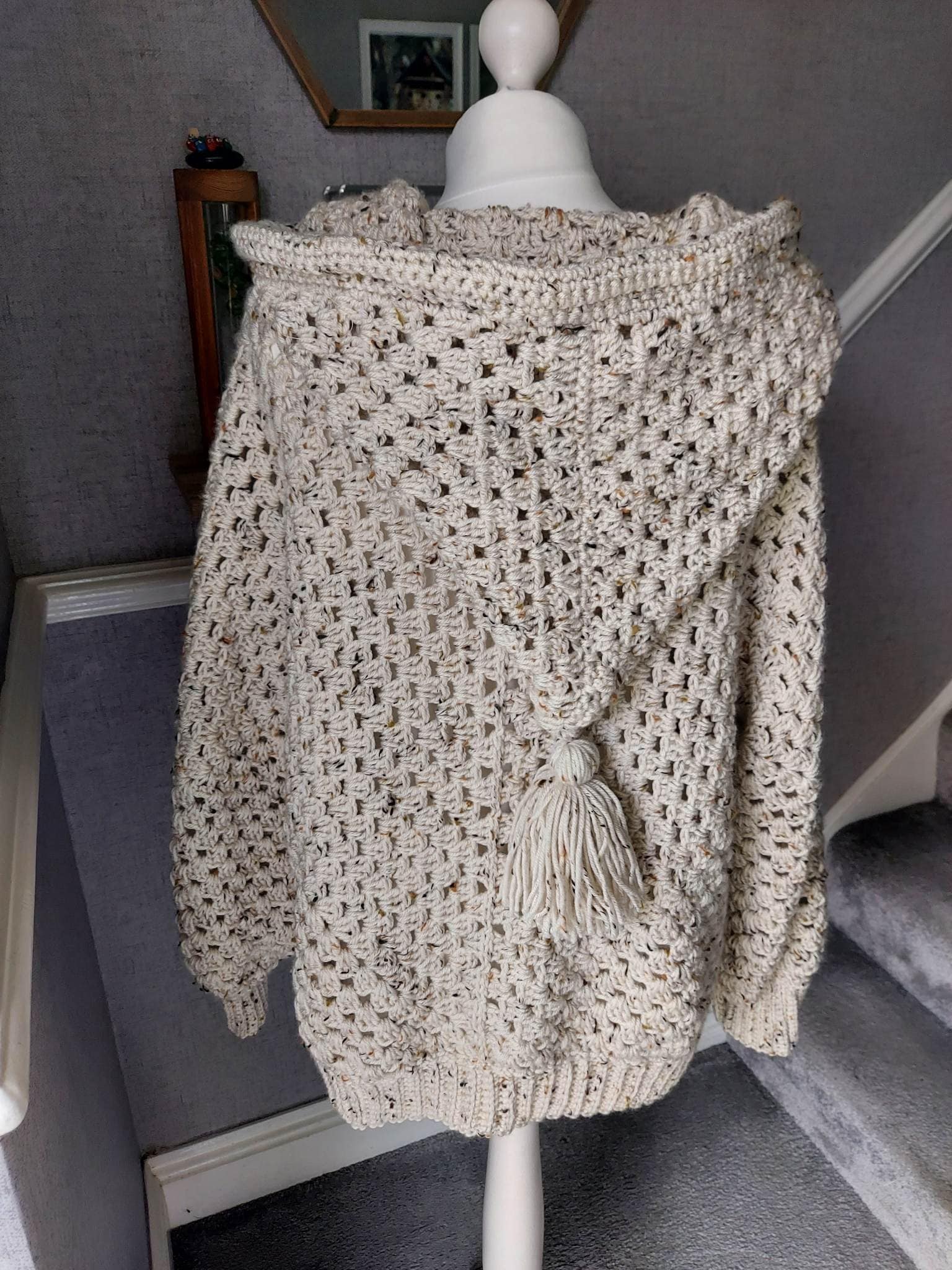 Crochet Pattern for Hooded Hexi Cardigan / Hooded Jacket, With Thumb ...