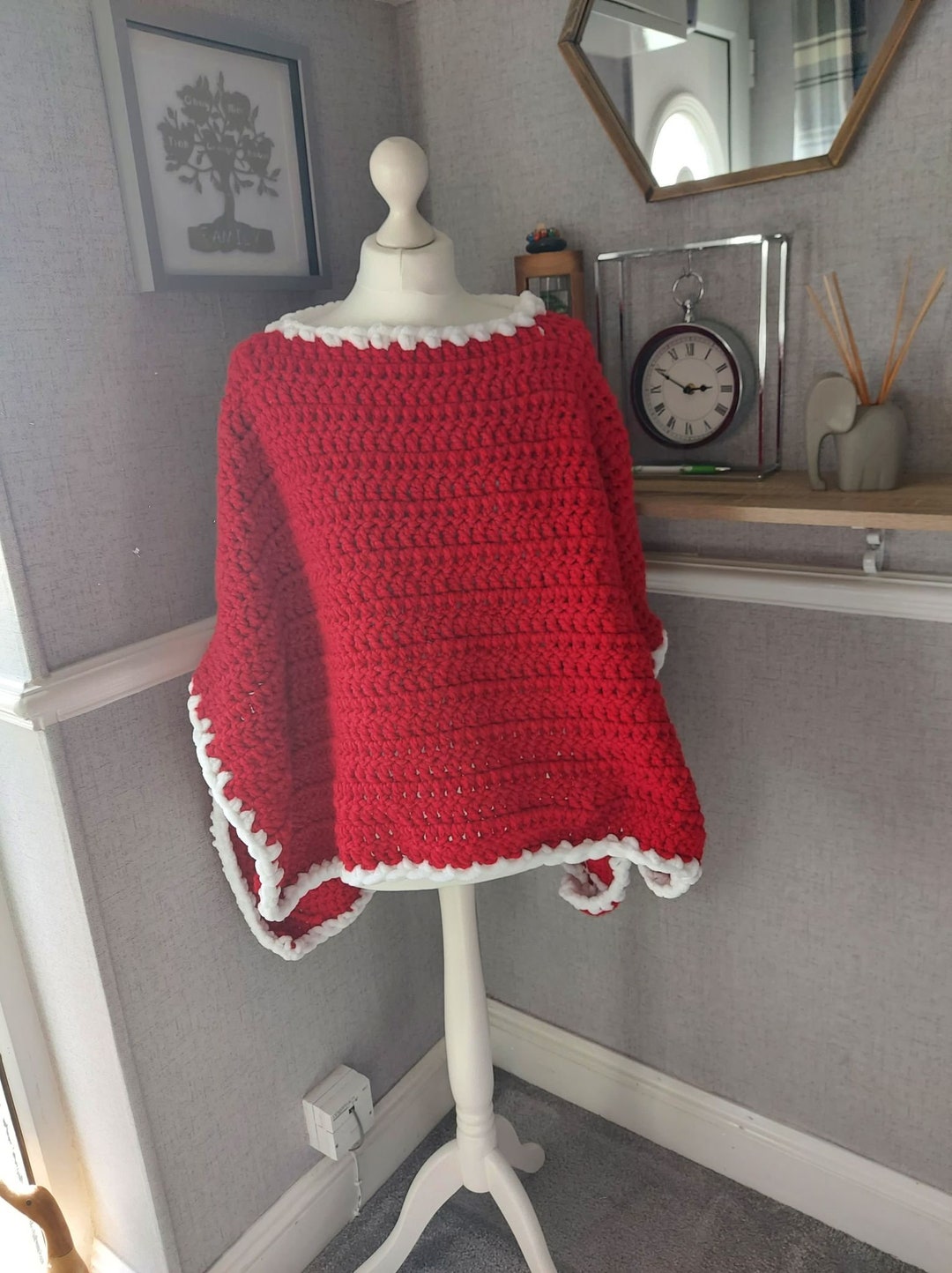 Crochet Pattern for Chunky Santa Poncho, Christmas Crochet, Beginner ...