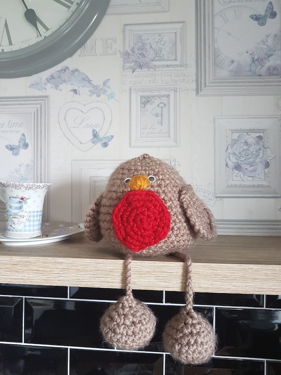 Crochet pattern for Robin Christmas decoration Door Stop | Etsy