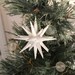 Moravian Star Ornaments Christmas Keepsake 2” Wooden Handcrafted White ...