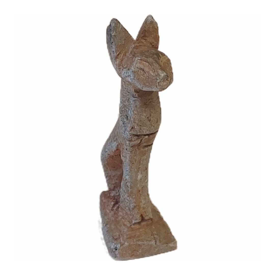 Antique Egyptian Stone Cat Statue/amulet Ancient Egypt Goddess Bastet ...