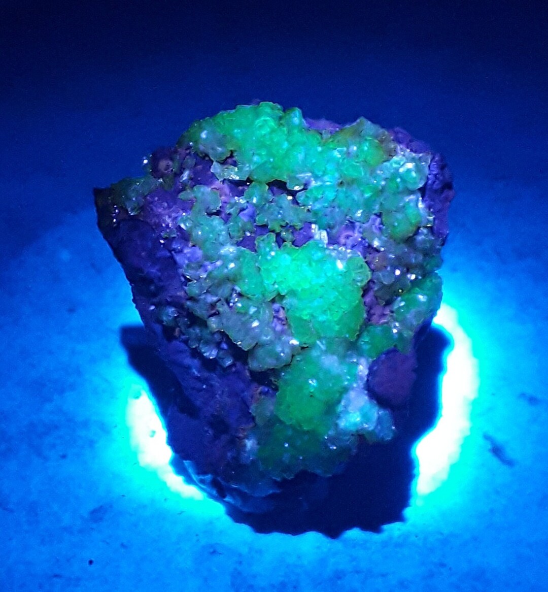 39gr. Gemmy Fluorescent Adamite Crystals - Etsy