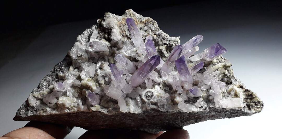 400gr. Gemmy Amethyst Deep Electric Purple Crystal Cluster. Piedra ...