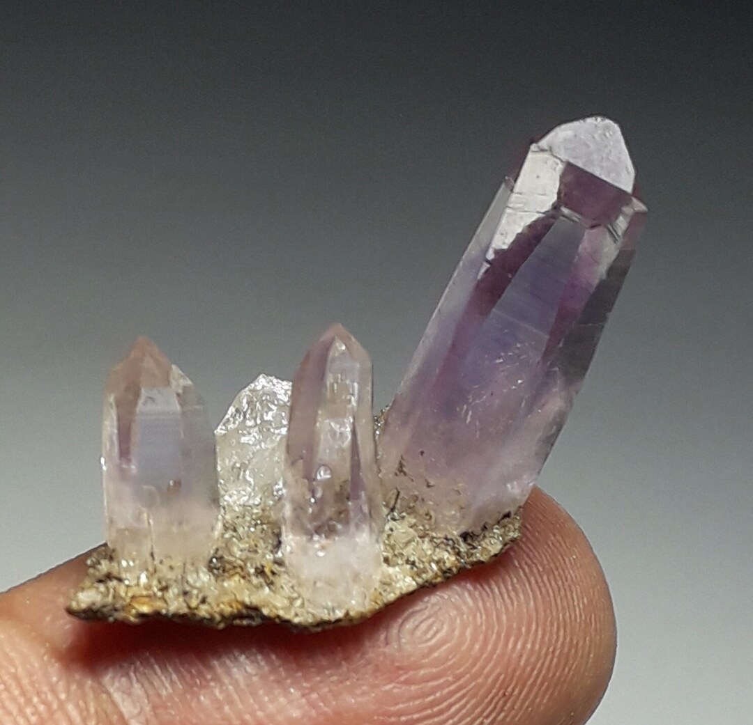 2gr. Gemmy PHANTOM AMETHYST Crystals Cluster, Piedra Parada, Veracruz ...