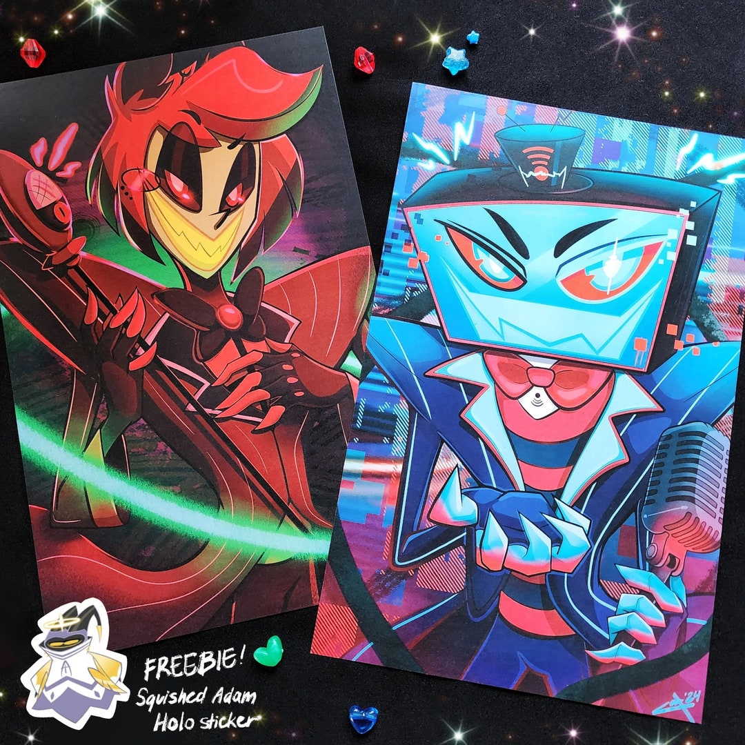 RADIOSTATIC Alastor and Vox Fanart Prints - Etsy