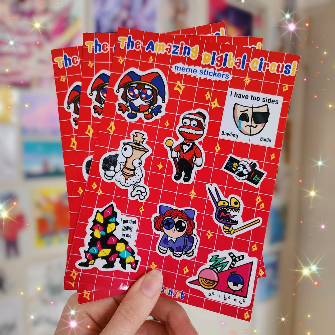 Amazing Digital Circus Meme Sticker Sheet - Etsy