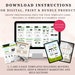 Digital Download Instructions Templates for Digital, Print and Bundle ...