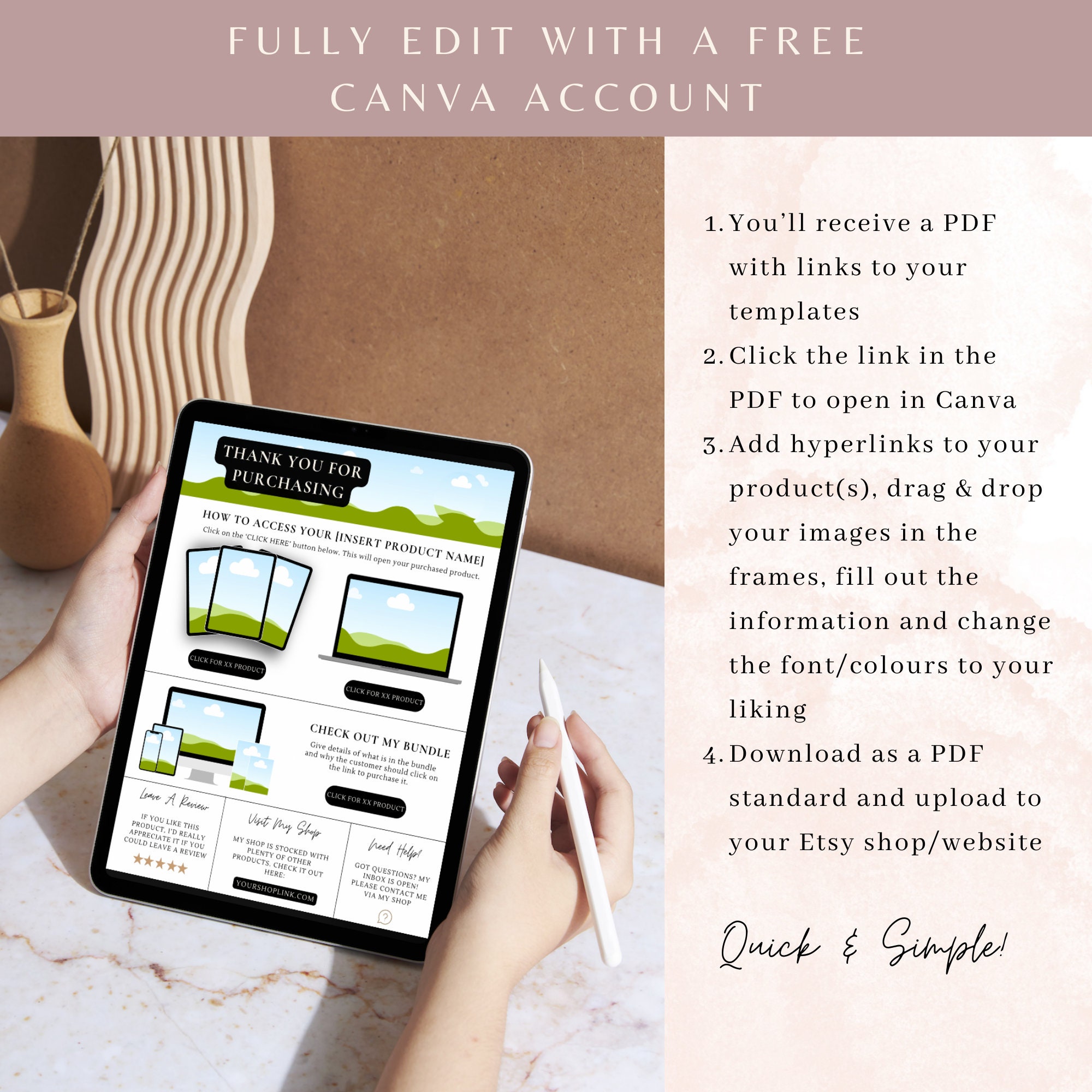 Digital Download Instructions Templates for Digital Products ...