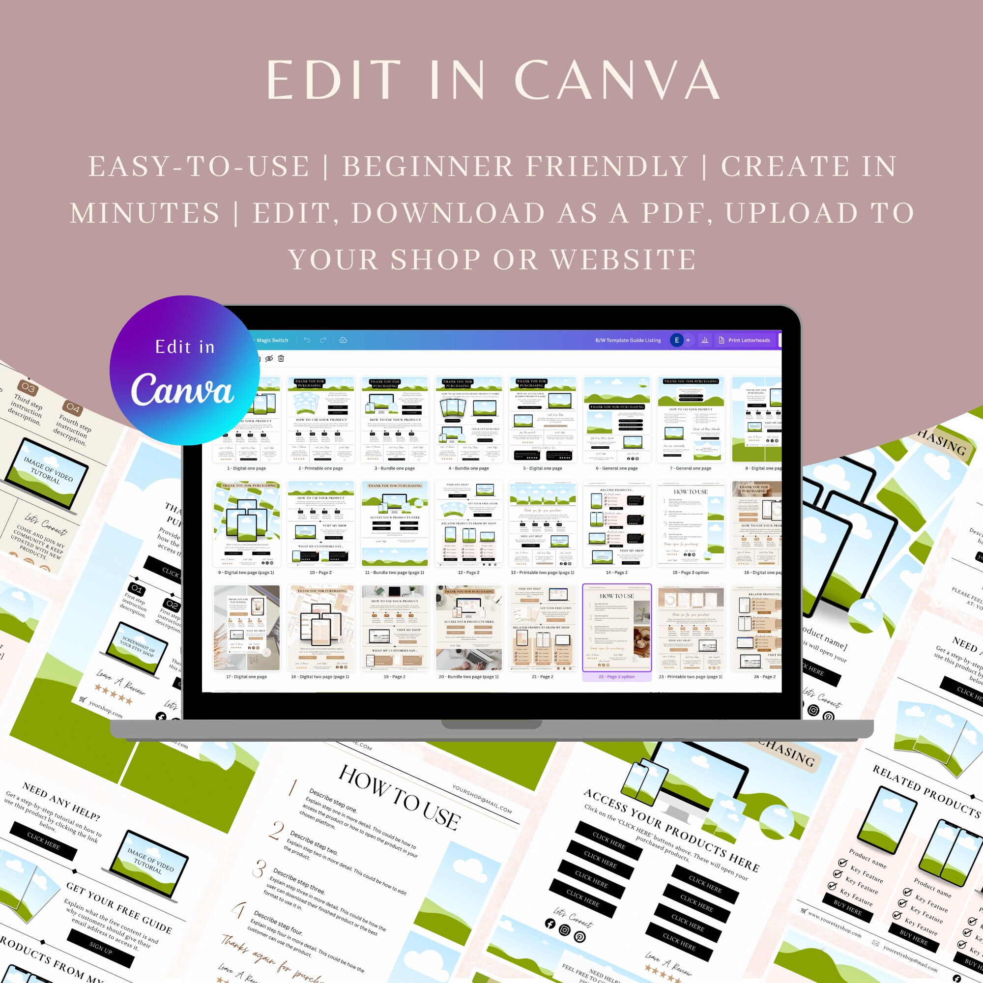 Digital Download Instructions Templates for Digital Products ...