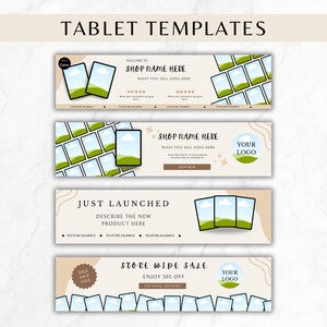 20 Large Etsy Shop Banners With Digital, Printable, Bundle, Mobile ...