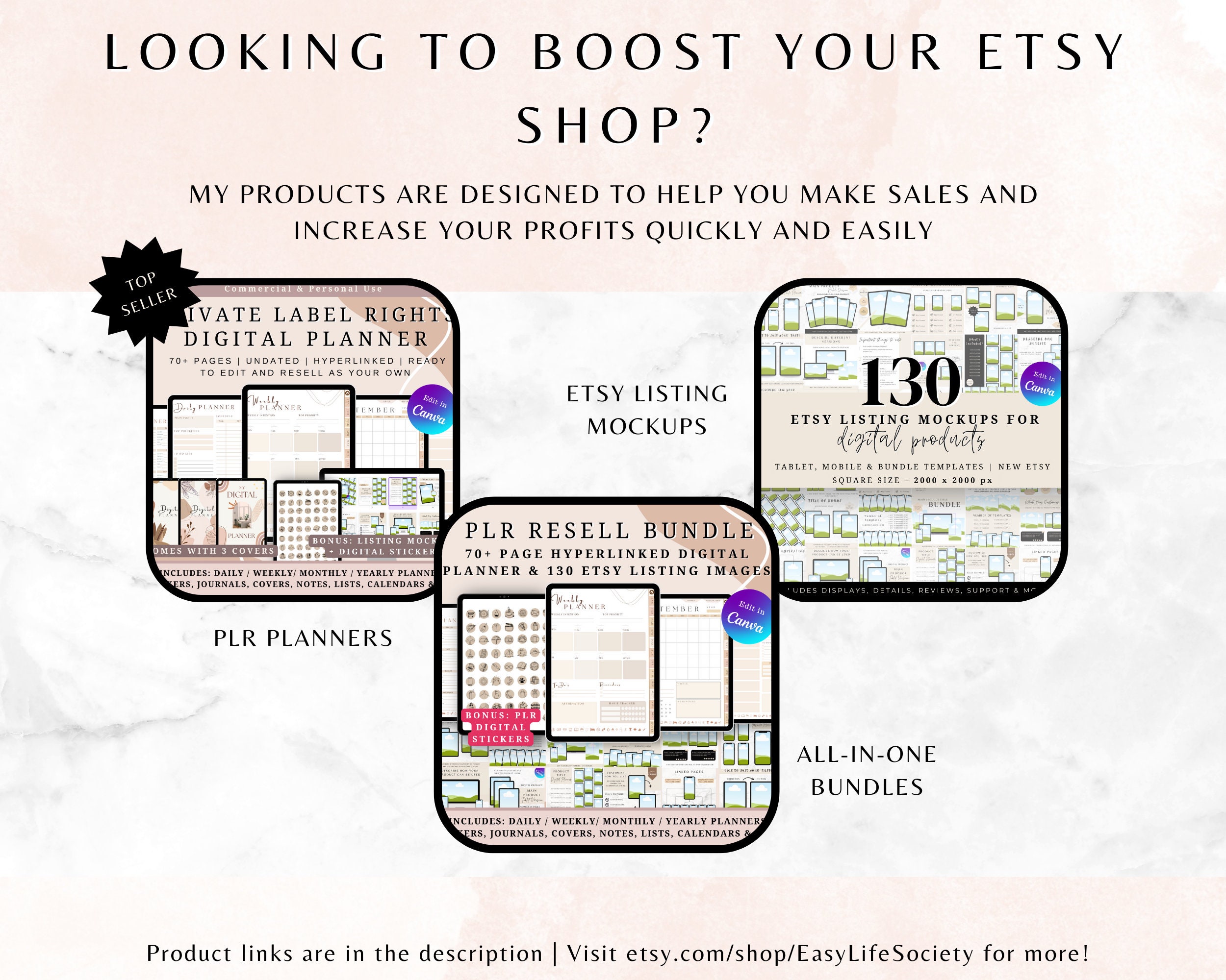 Digital Download Instructions Templates for Digital, Print and Bundles ...