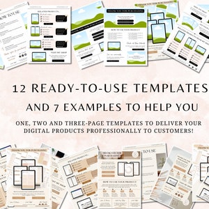Digital Download Instruction Templates for Digital Products, Digital ...