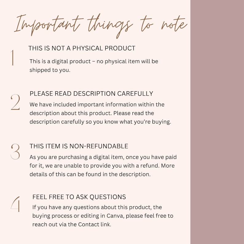 Digital Download Instruction Templates for Digital Products Digital ...