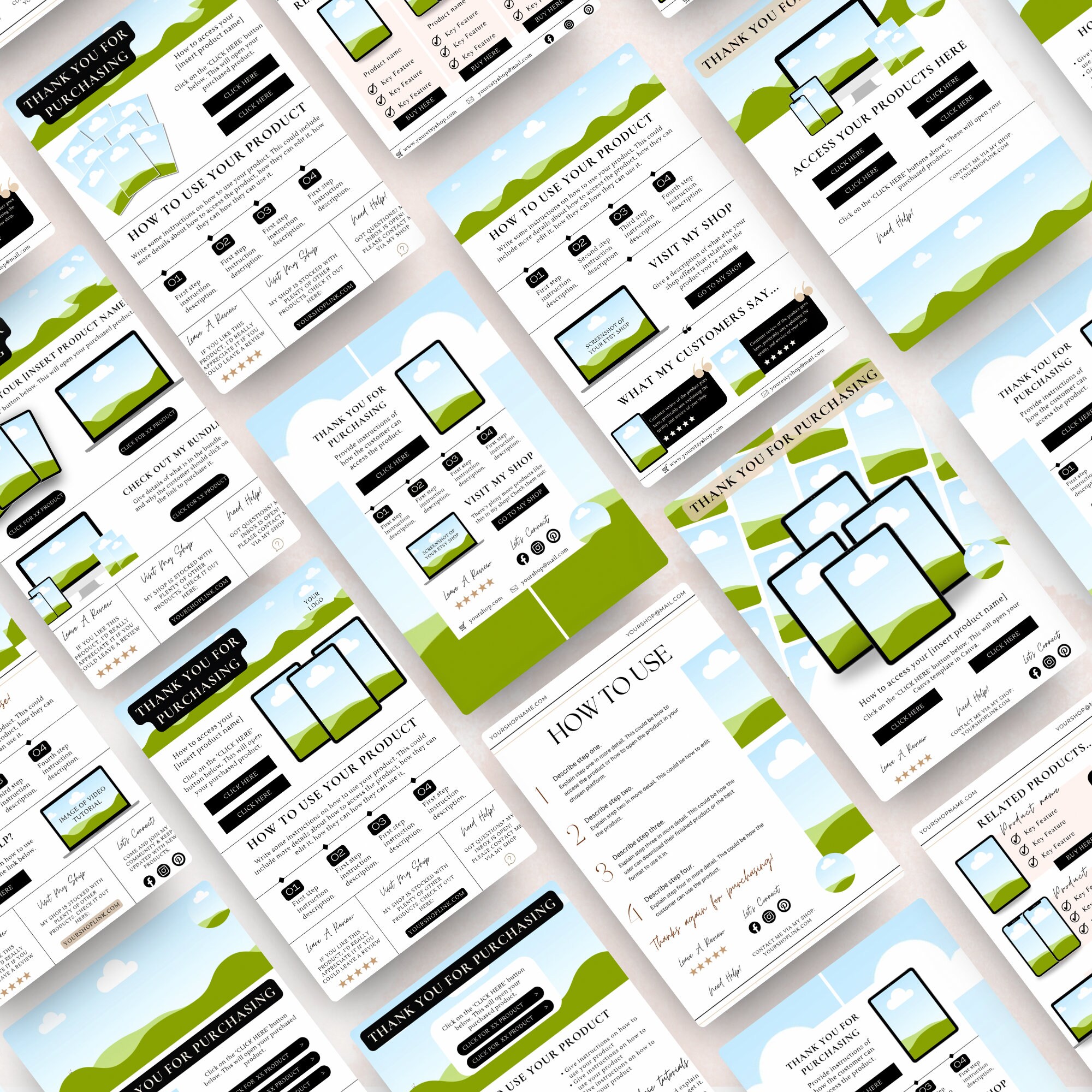 Digital Download Instructions Templates for Digital Products - Etsy Digital Download Instructions Templates for Digital Products - Etsy