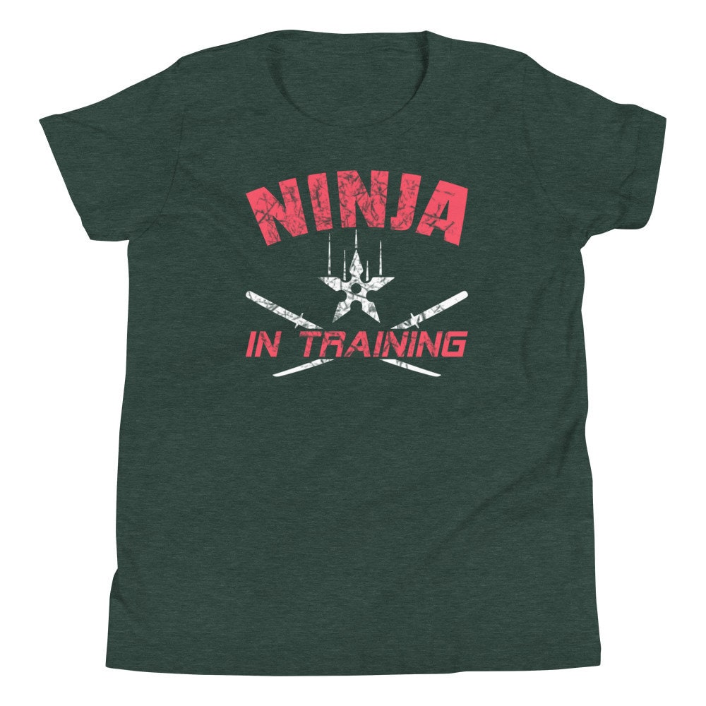 Distressed Ninja Shirt for Boys and Girls Funny Ninja in Training Tee ...