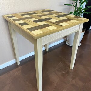Custom End Table Handmade Weaved Wood Design Poplar Coffee - Etsy